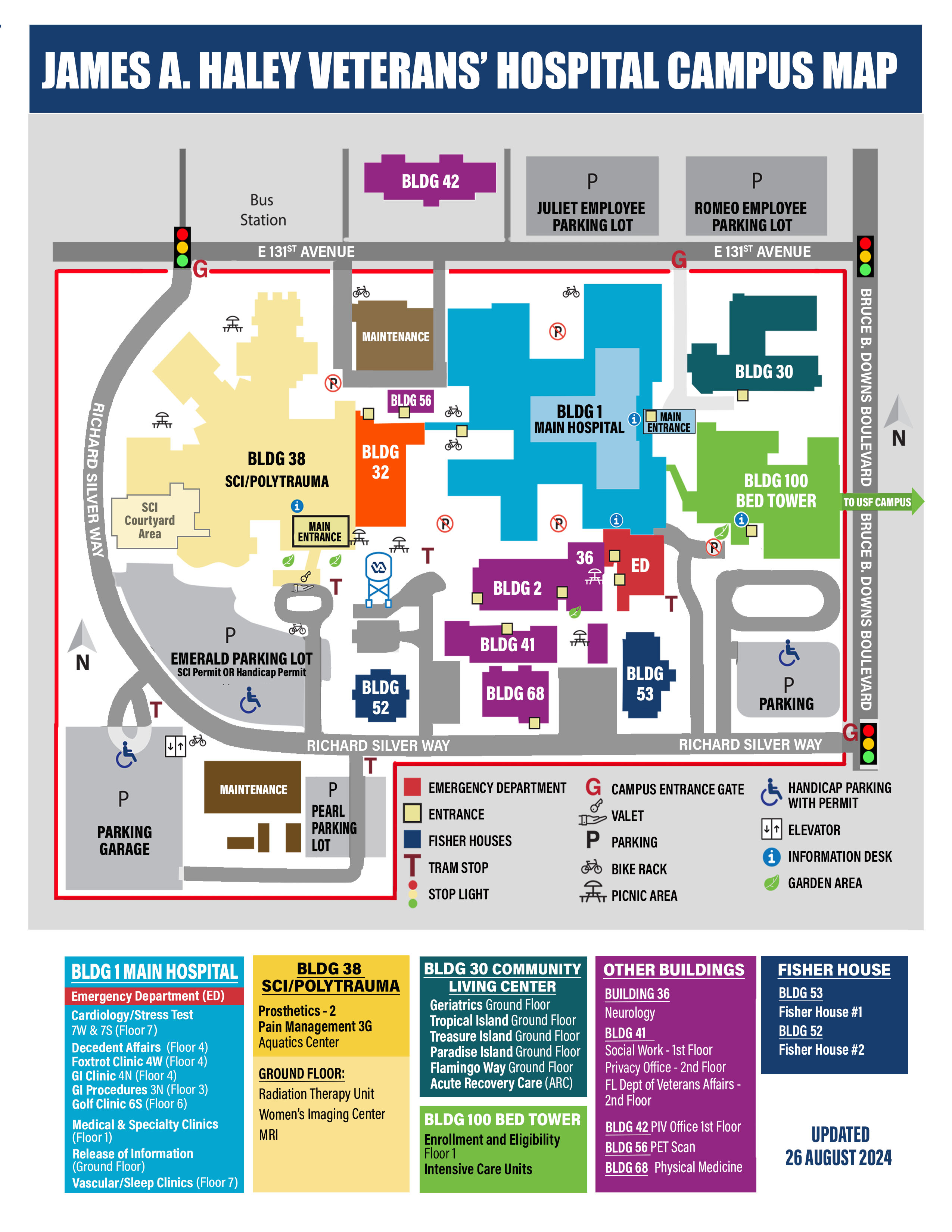 Tampa VA Main Hospital Campus Map | VA Tampa Health Care | Veterans Affairs